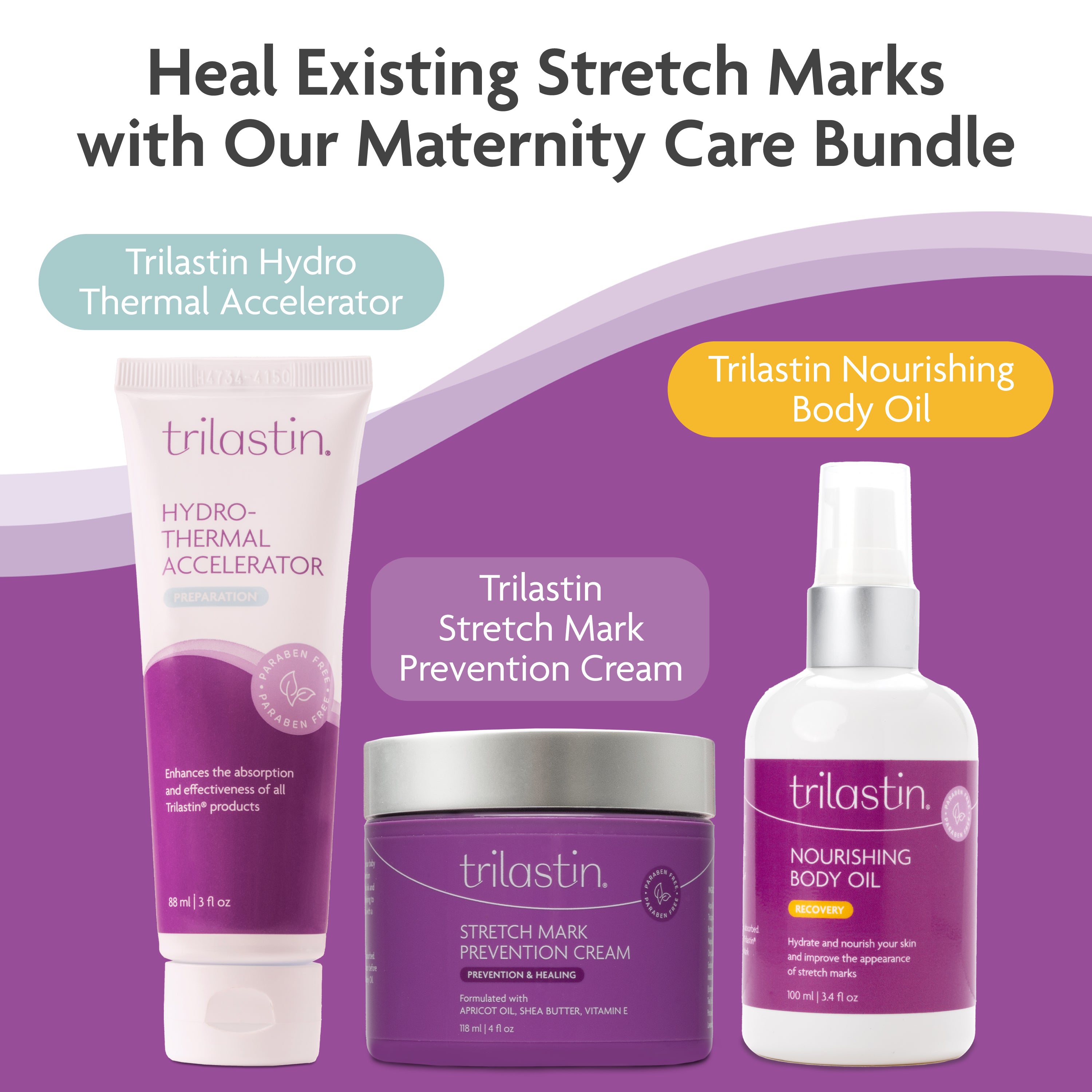 TriLASTIN Maternity Cream to Prevent Stretch Marks During Pregnancy ...